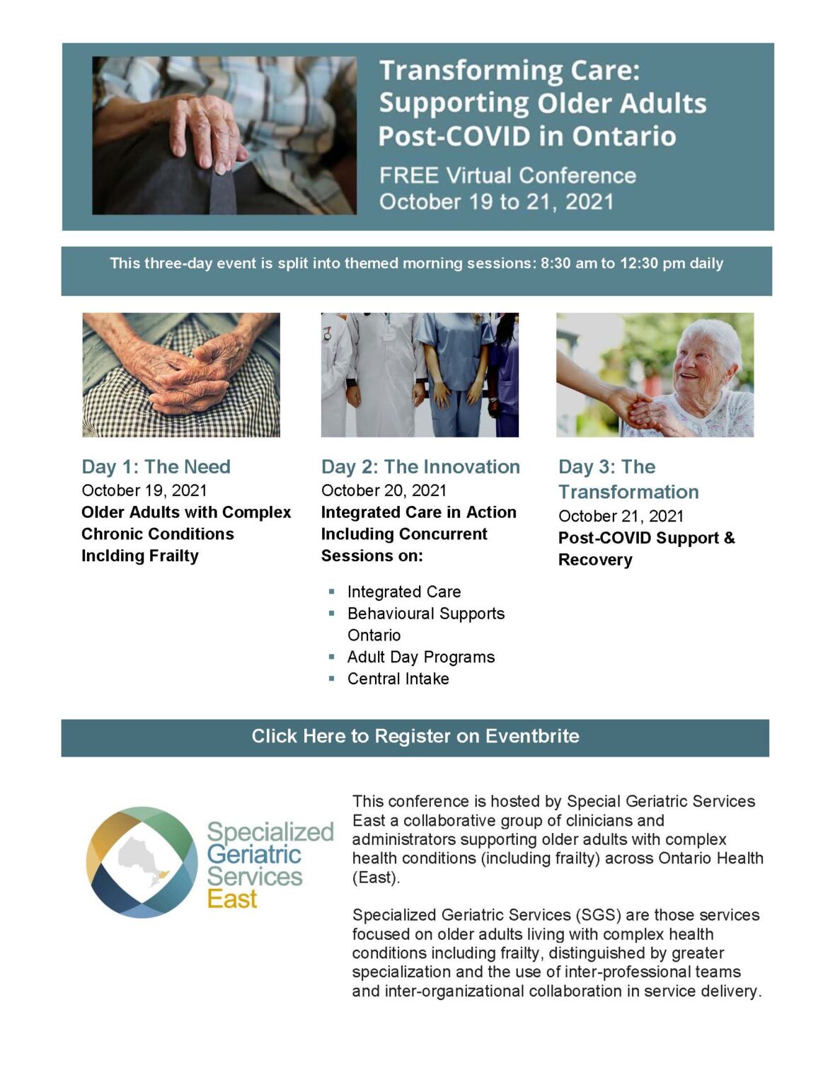 Specialized Geriatric Services East Conference - Transforming Care ...