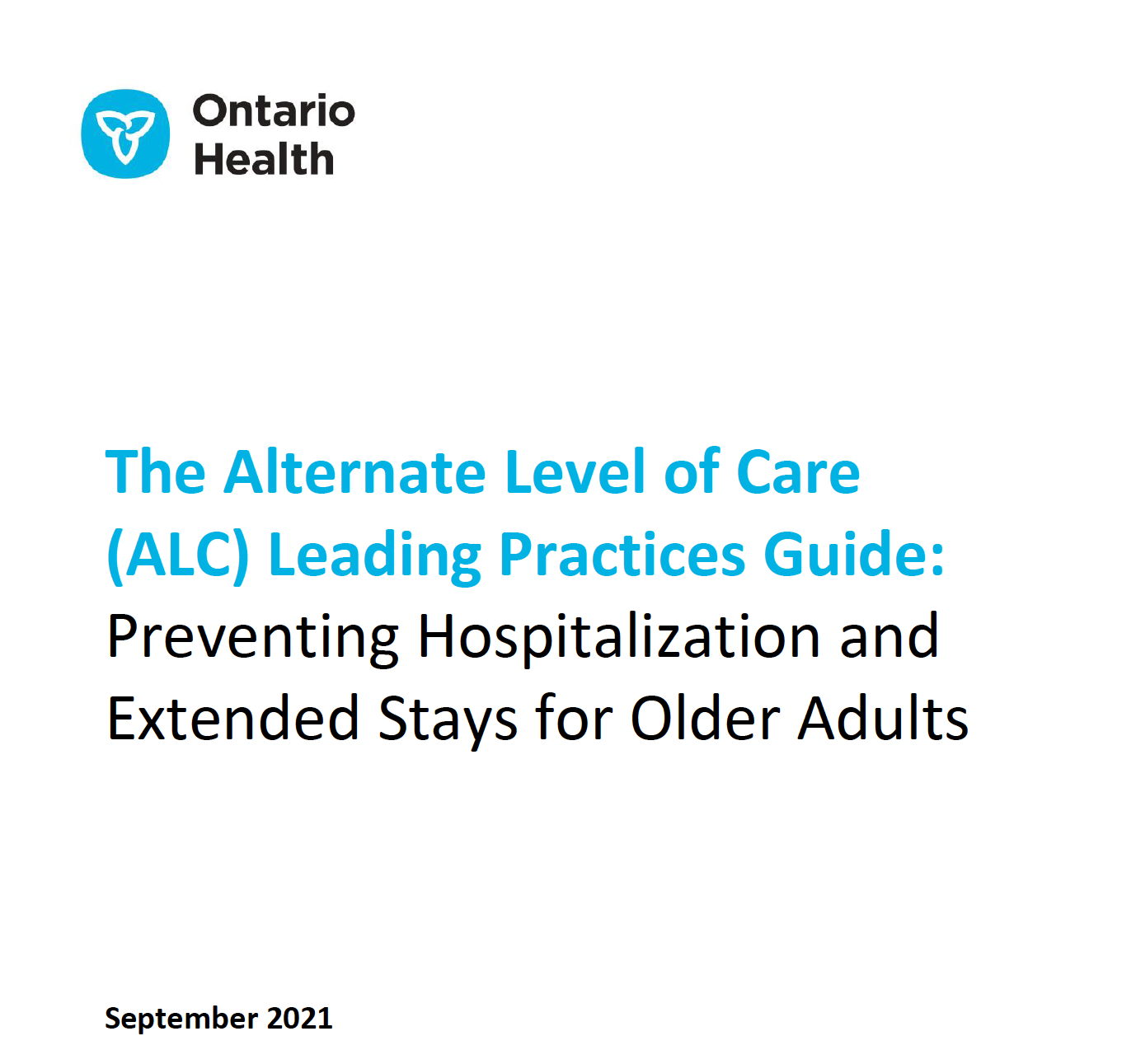 Alternate Level of Care Leading Practices Guide - Provincial Geriatrics ...